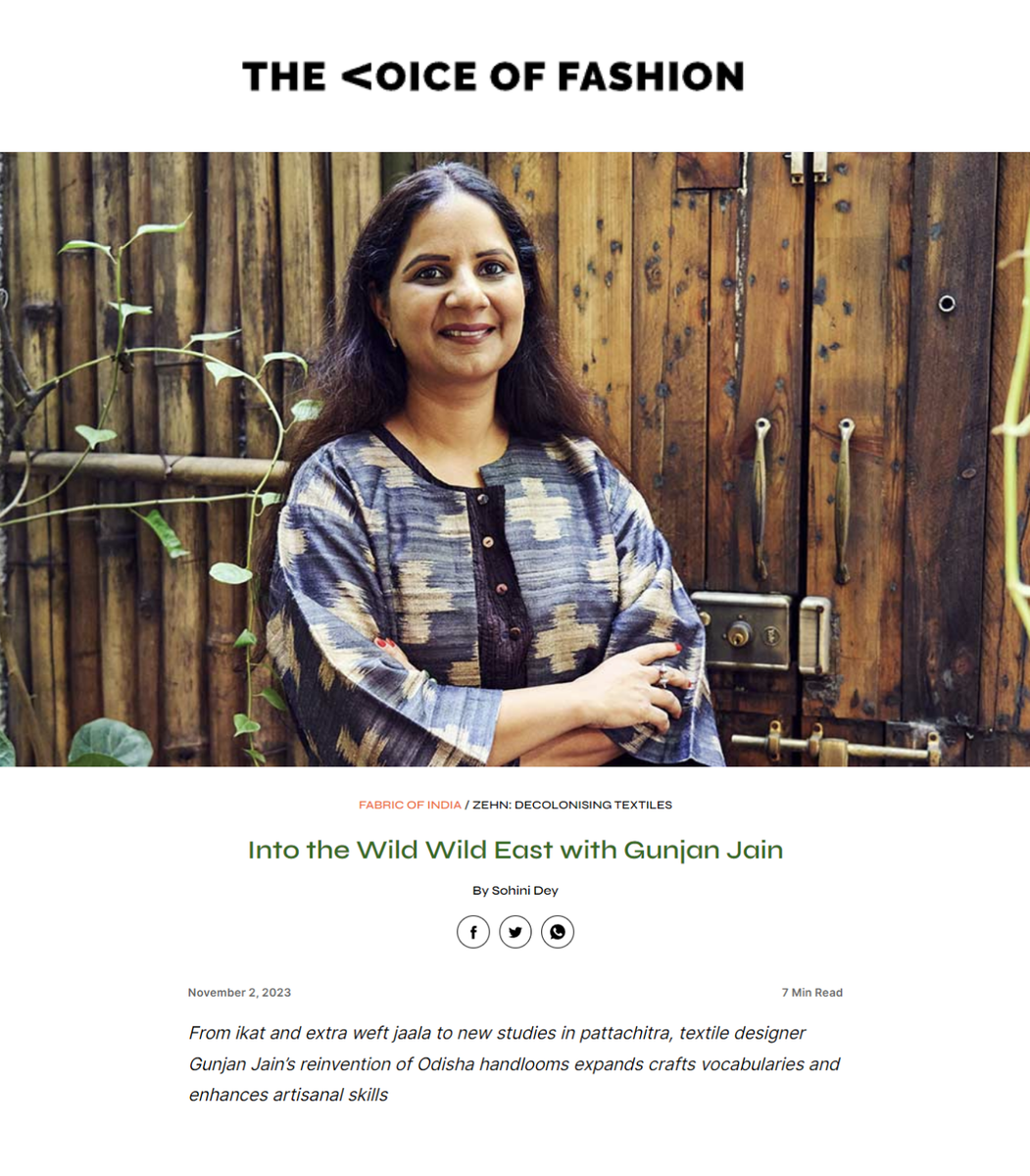 Into the Wild Wild East with Gunjan Jain - The Voice of Fashion ...